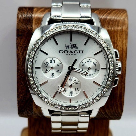 Coach | Accessories | Coach Boyfriend Crystal Bezel Chrono Ladies ...
